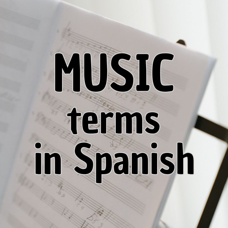 Music in Spanish: From notes and music genres to instruments